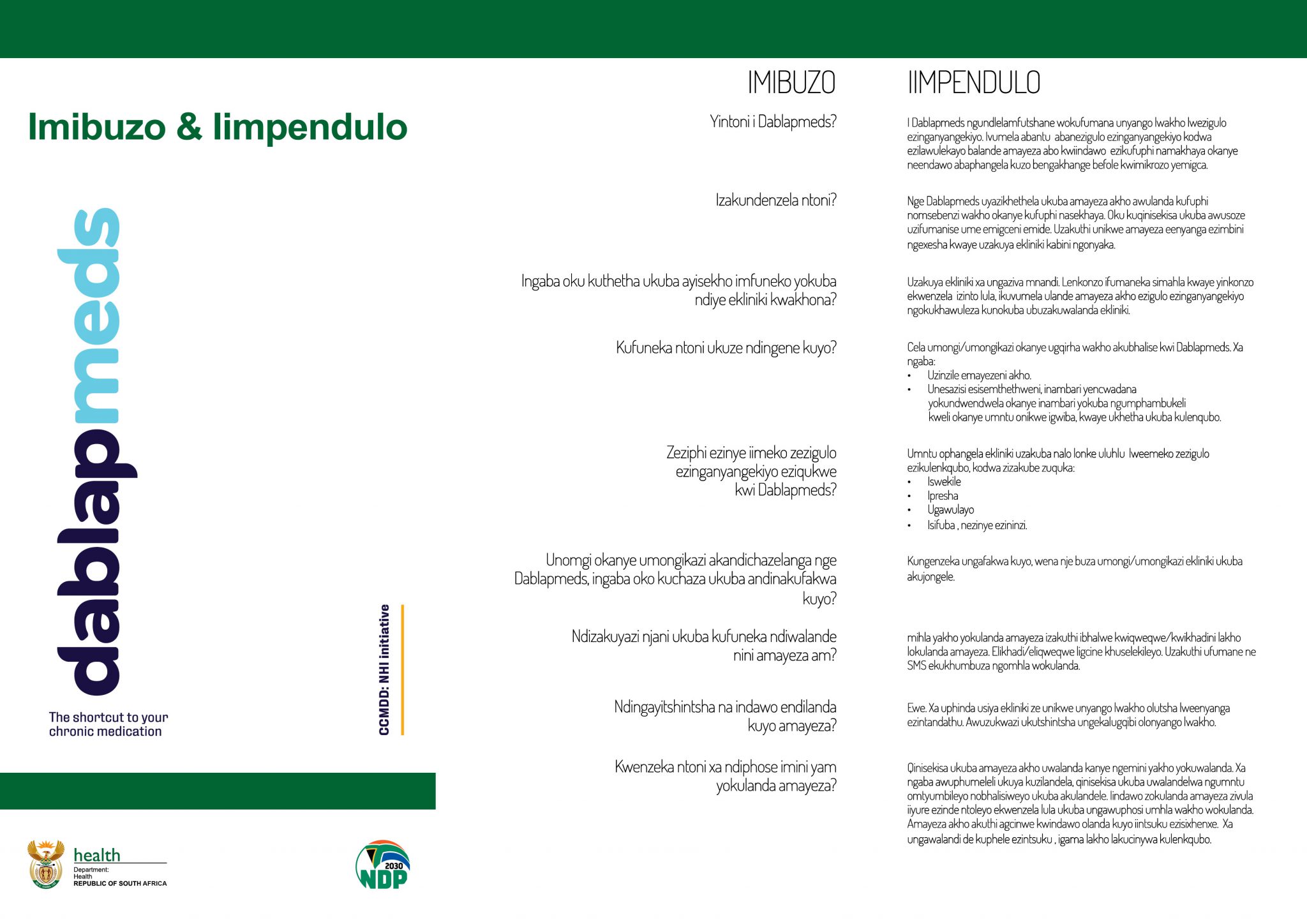 CCMDD – Documents & Resources – National Department of Health