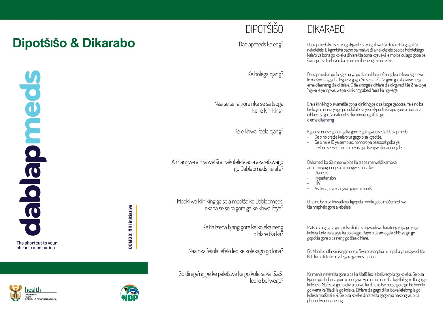 CCMDD – Documents & Resources – National Department of Health