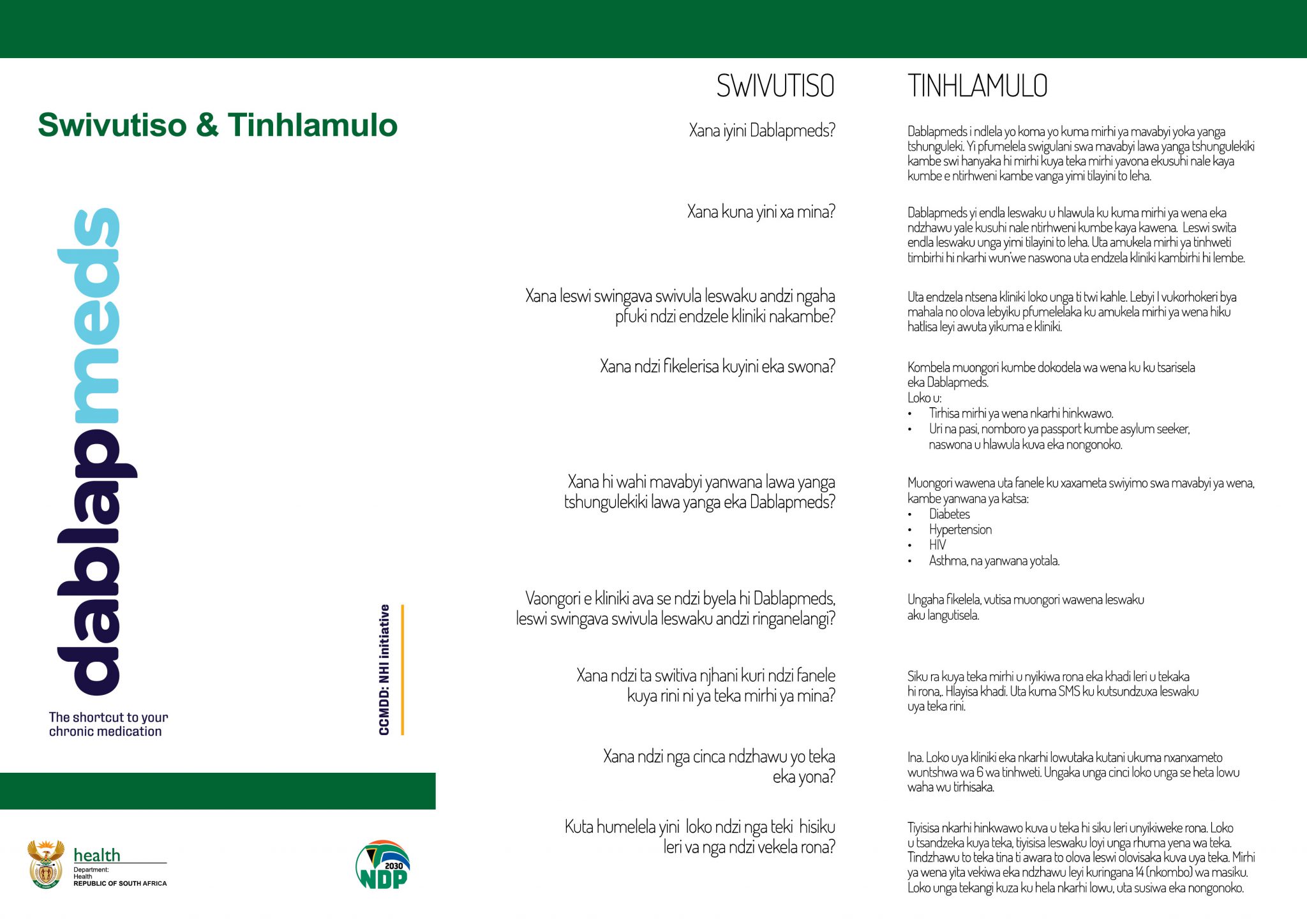 CCMDD – Documents & Resources – National Department of Health