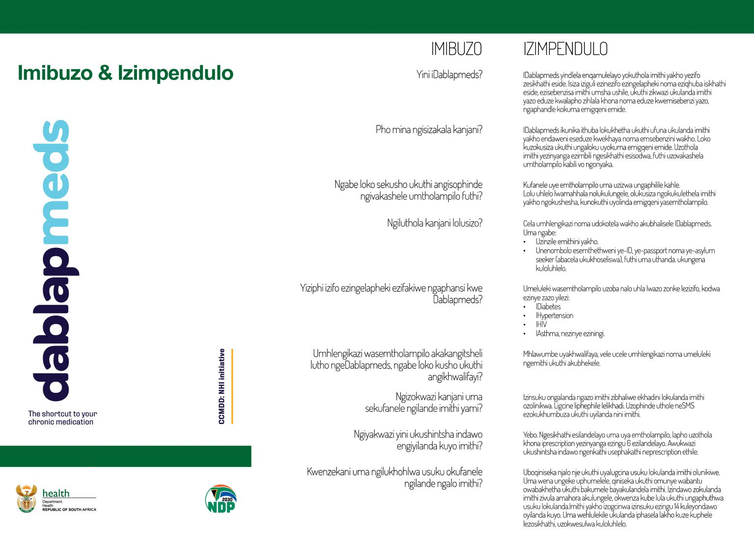 CCMDD – Documents & Resources – National Department of Health