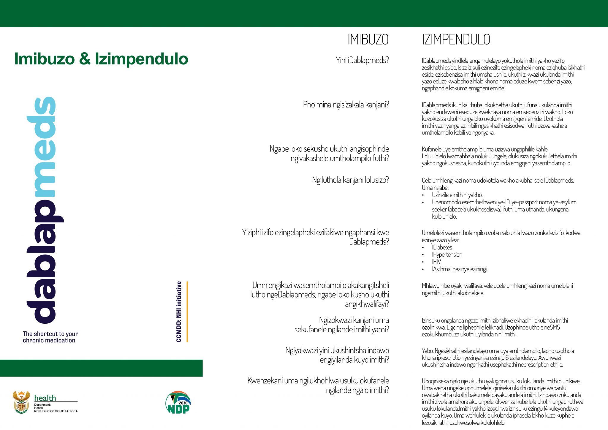 CCMDD – Documents & Resources – National Department of Health